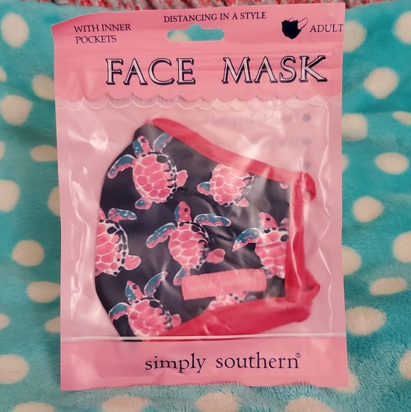 Simply Southern | Accessories | 32 Simply Southern Turtle Face Mask ...